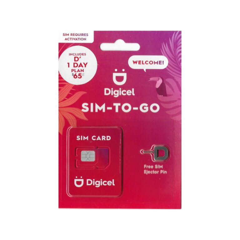 Digicel SIM-TO-GO, Pre-paid SIM Card – TECH4LESS